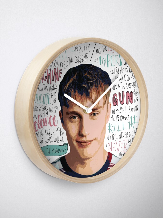 "Sam Fender" Clock for Sale by Naomillustrates | Redbubble