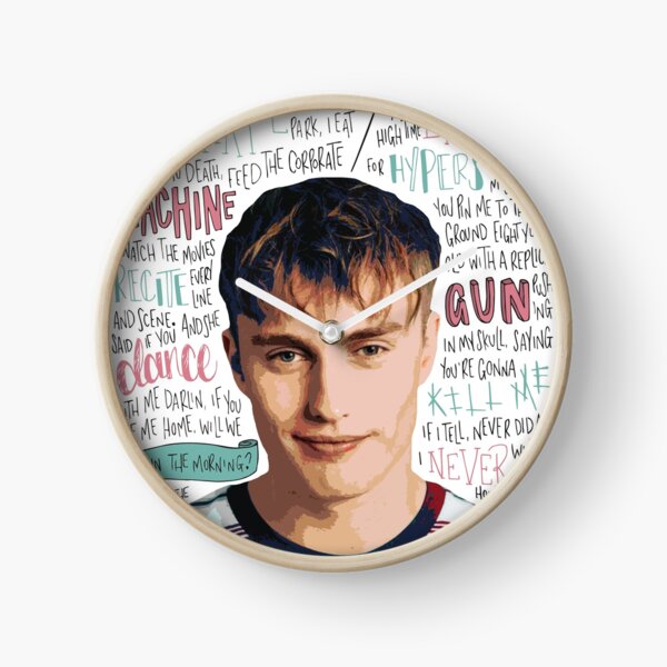 "Sam Fender" Clock for Sale by Naomillustrates | Redbubble