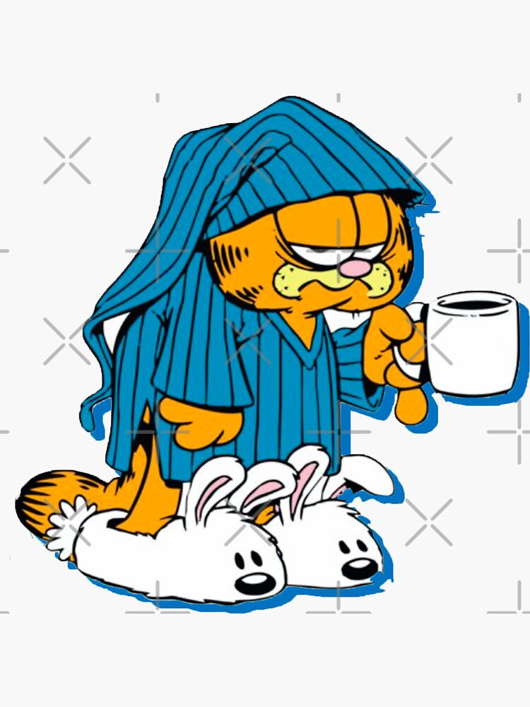 "Garfield - Sleepy and grumpy (Garfield)" Sticker for Sale by ...