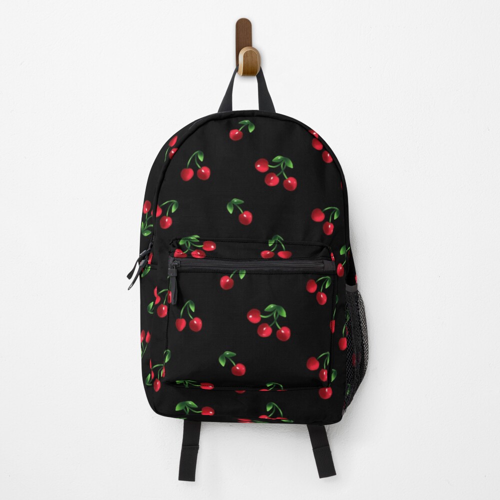 "Black Sweet cherry pattern" Backpack for Sale by sivelobanova | Redbubble