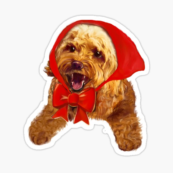 "Little red riding Cava- Cute Cavapoo Cavoodle puppy dog with red hood ...