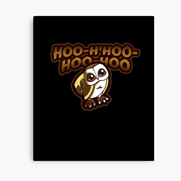 Lienzo «Búho- Sonidos de búho- Hoo-h'hoo» de joabaj | Redbubble