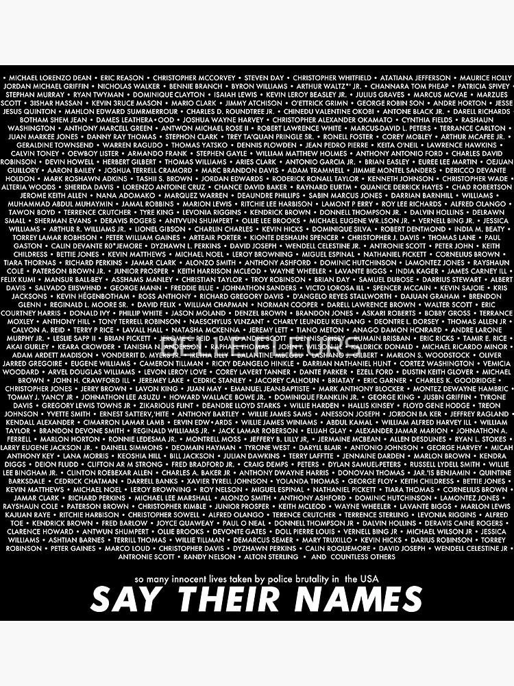 "Say their names" Poster for Sale by sophieclare | Redbubble