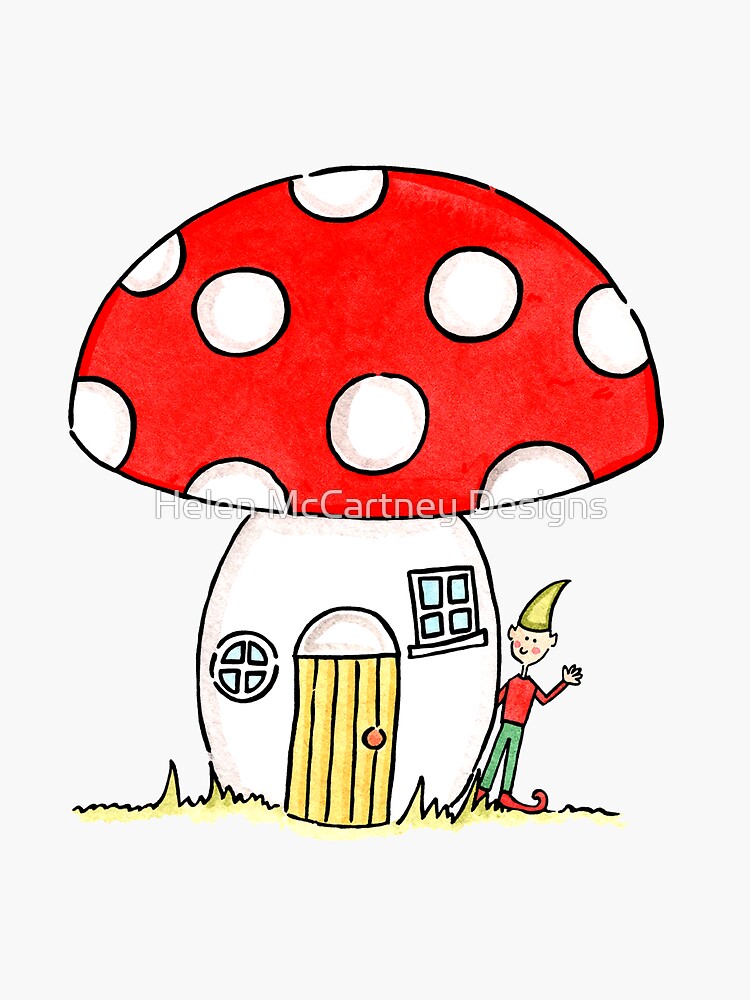 "Toadstool & Elf - Part 2" Sticker by helenmccartney | Redbubble