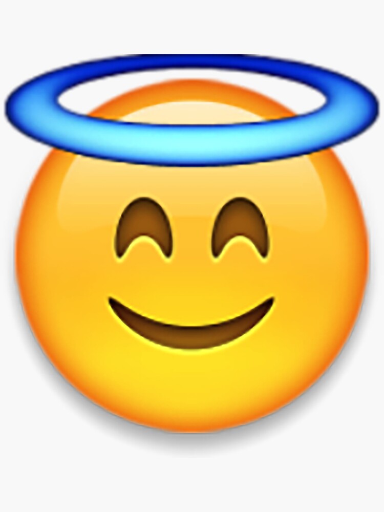 "Angel emoji" Sticker for Sale by idkbutpuppies | Redbubble