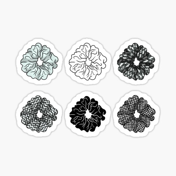 "Scrunchie Sticker Packs Chic Hair Scrunchy Sticker" Sticker for Sale ...