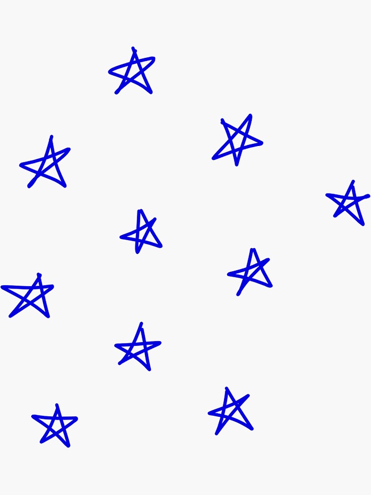 "Small Blue Star Set" Sticker for Sale by bswong | Redbubble