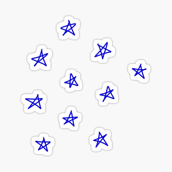 "Small Blue Star Set" Sticker for Sale by bswong | Redbubble