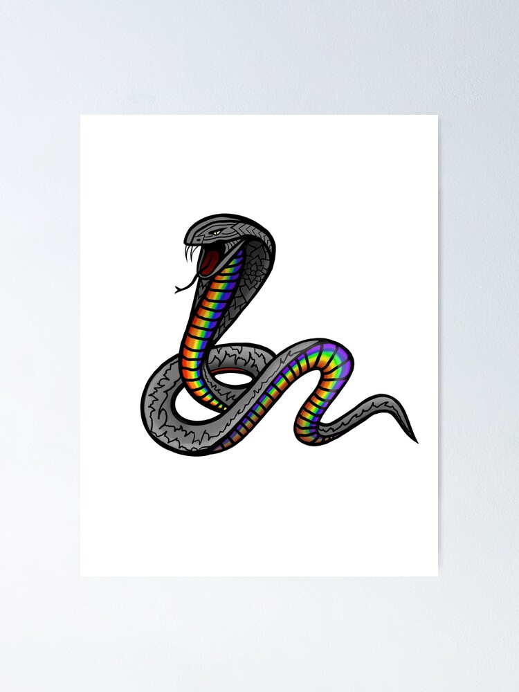 "Rainbow King Cobra Snake" Poster for Sale by Michellebri5 | Redbubble