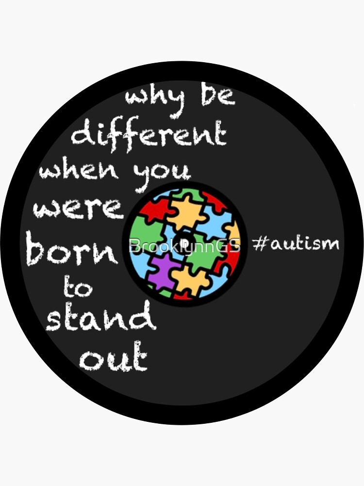 "Autism Vinyl Record " Sticker by BrooklynnGS | Redbubble