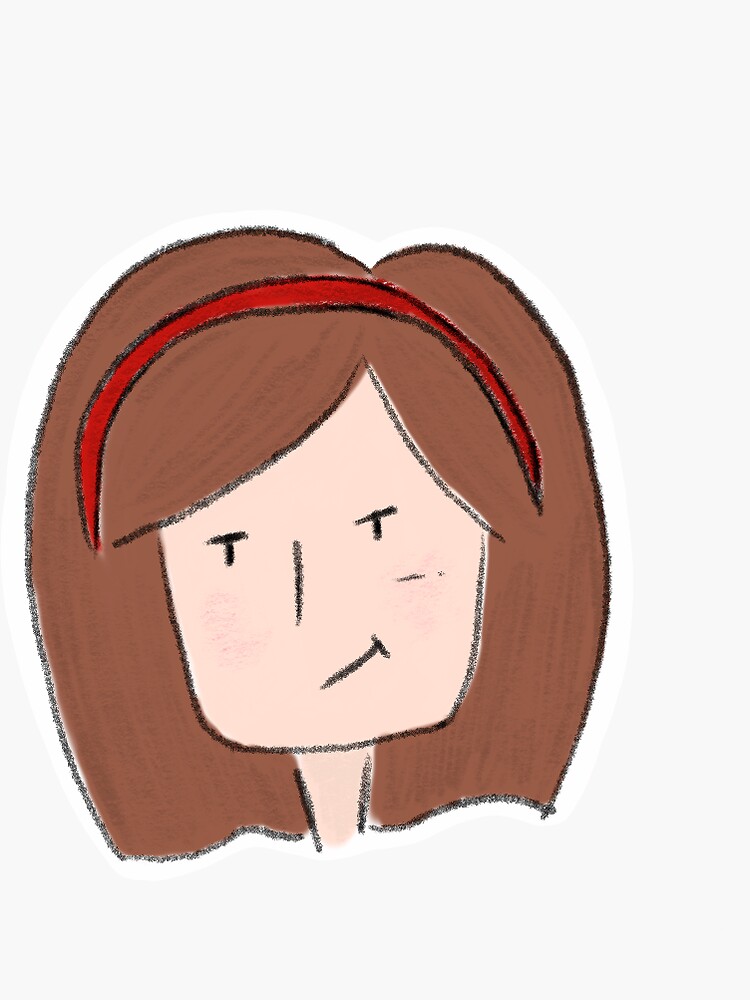 "Cute Smug Face" Sticker for Sale by meggybear07 | Redbubble