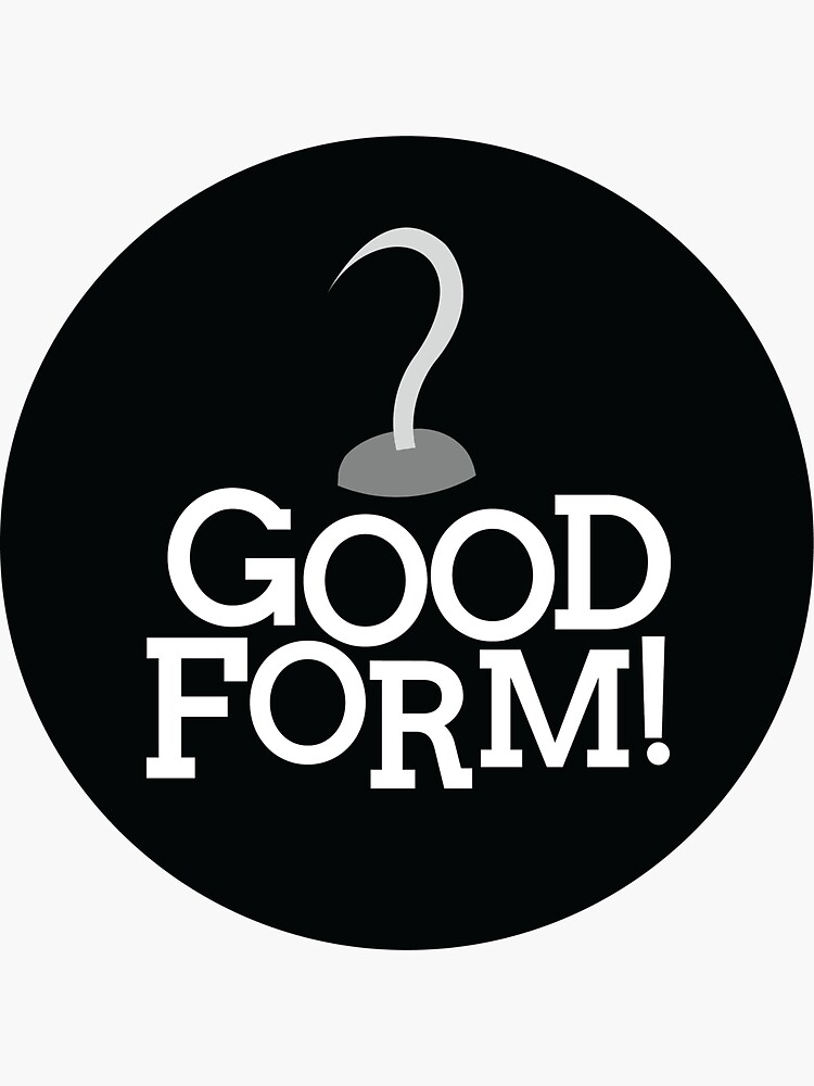 "Good Form! - Captain Hook" Sticker for Sale by qstnwarbler | Redbubble