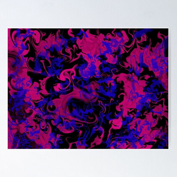 "Trippy pink and blue swirls " Poster for Sale by Beth Brightman ...