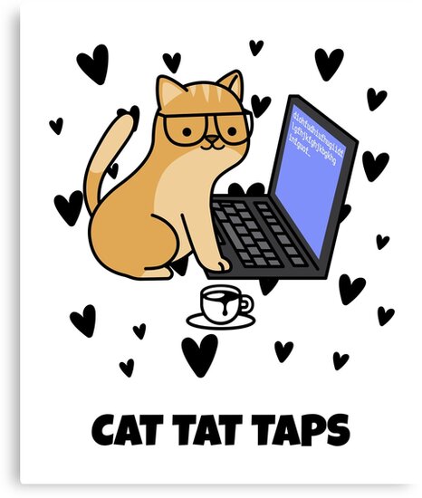 "Cat Tat Taps" Canvas Print by teeshirts4hire | Redbubble