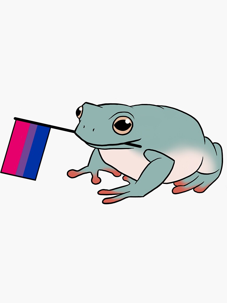 "Bisexual Pride Flag Frog" Sticker for Sale by hawth-art | Redbubble