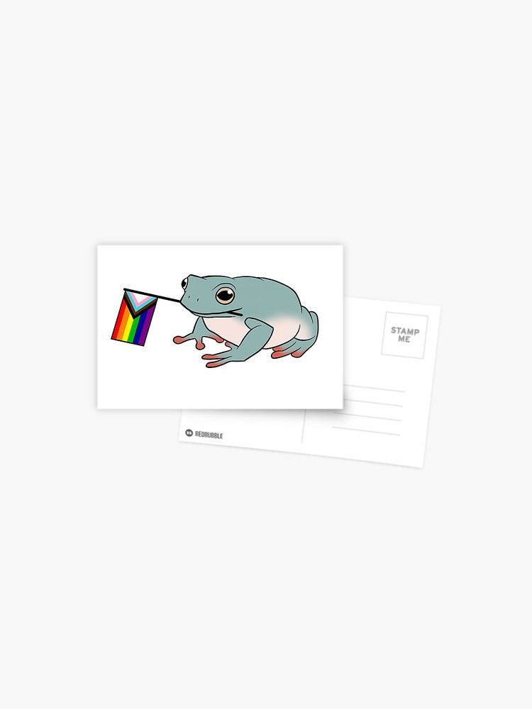 "Progress Rainbow Pride Flag Frog" Postcard for Sale by hawth-art ...