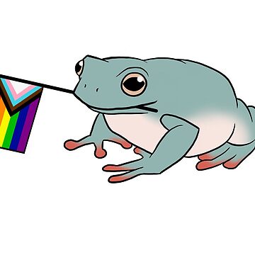 "Progress Rainbow Pride Flag Frog" Postcard for Sale by hawth-art | Redbubble