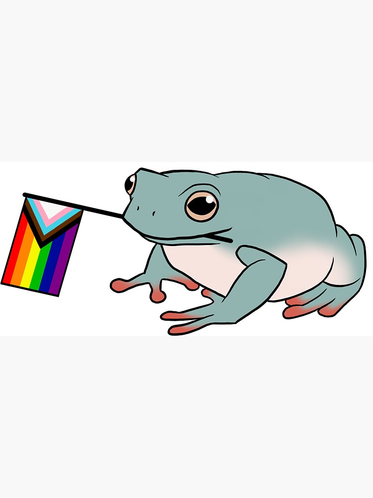 "Progress Rainbow Pride Flag Frog" Magnet for Sale by hawth-art | Redbubble