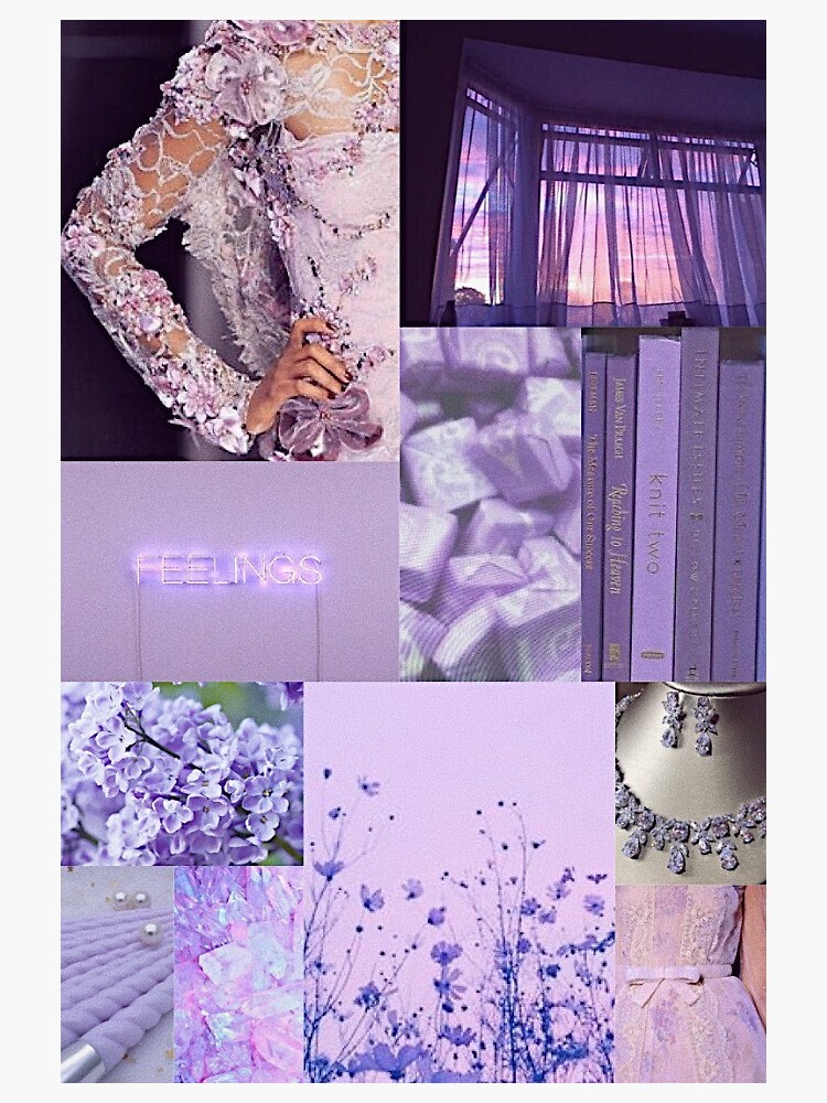 "SOFT LILAC AESTHETIC" Sticker by kristinxsawin | Redbubble