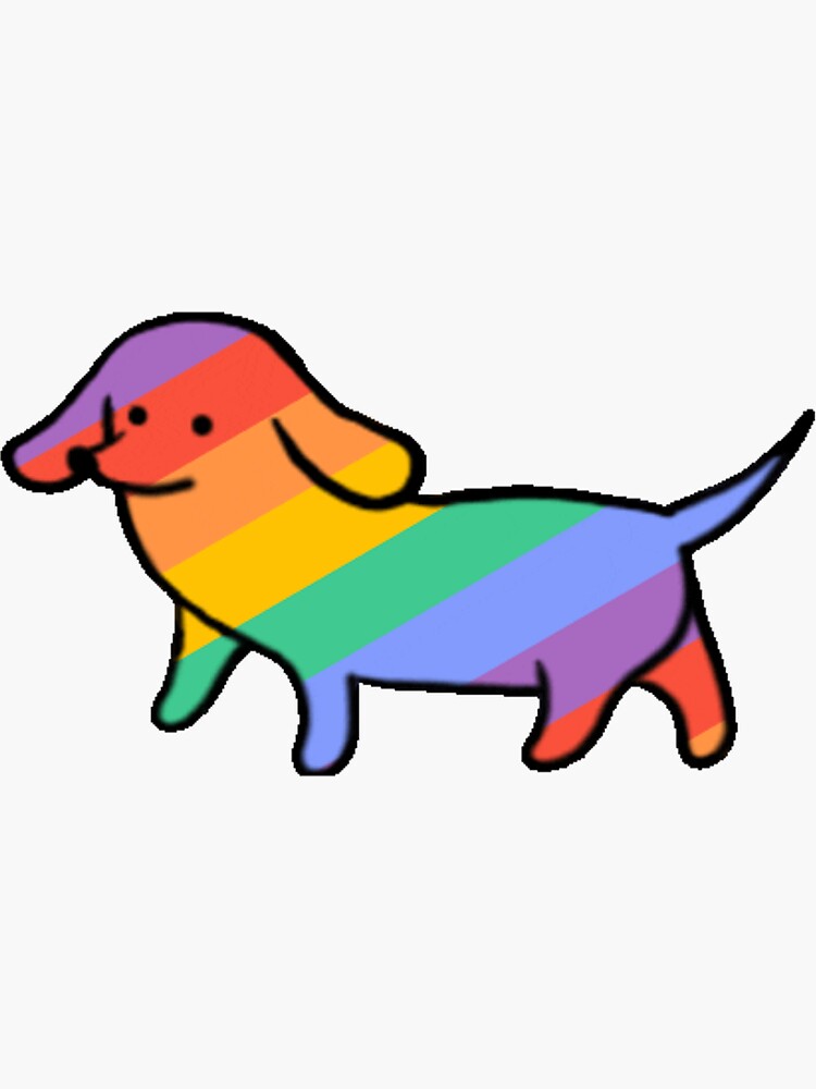 "Pride Dog" Sticker by ruhang | Redbubble