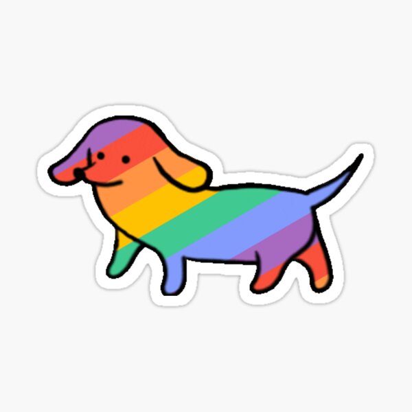 "Pride Dog" Sticker by ruhang | Redbubble
