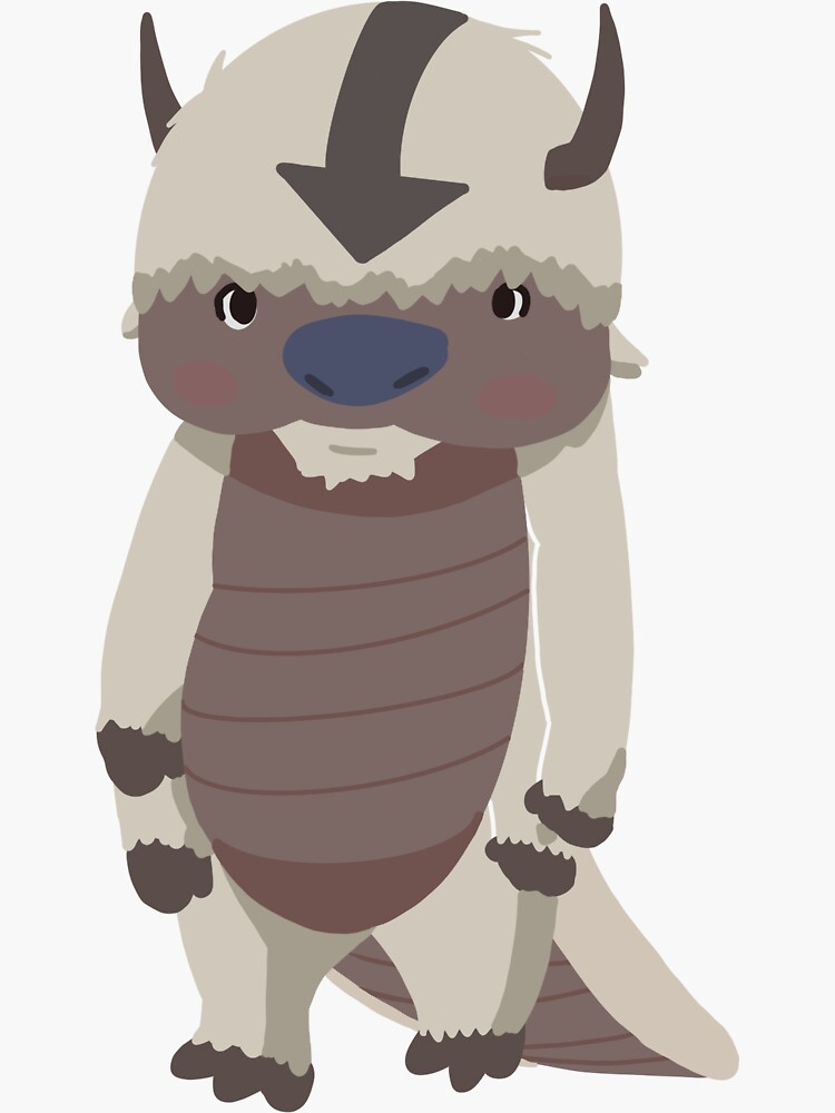 "Sad Appa White Background ATLA" Sticker by StarlightBySu | Redbubble