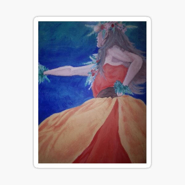 "Hula dancer" Sticker by TheKey | Redbubble