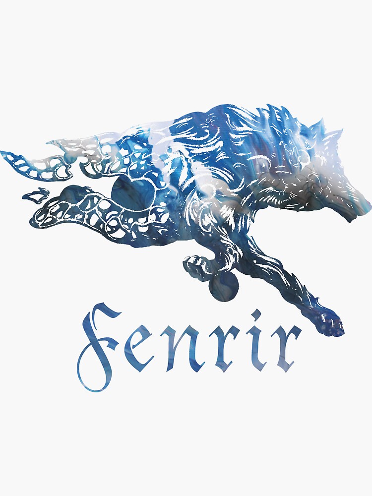 "Fenrir" Sticker for Sale by Hedgeh0g | Redbubble