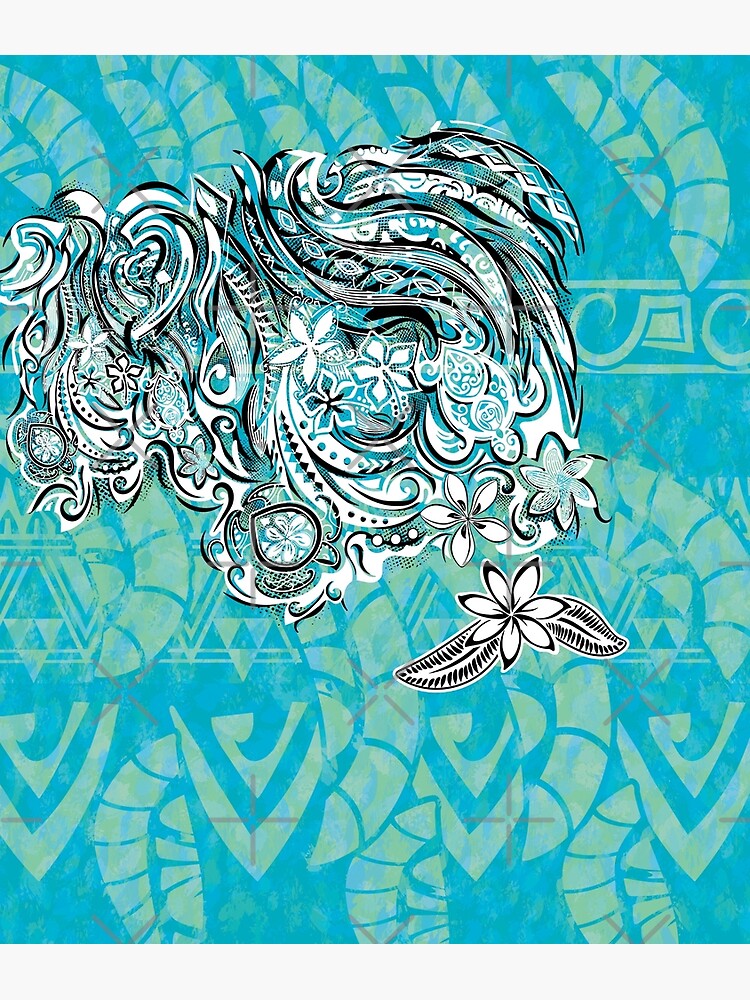 "HAWAIIAN - Samoan - Polynesian White And Black Tribal Overlay ...