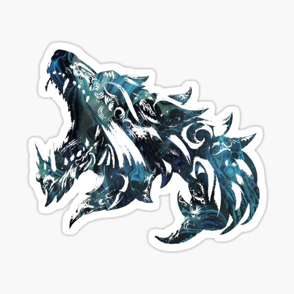 "wolf" Sticker for Sale by Hedgeh0g | Redbubble