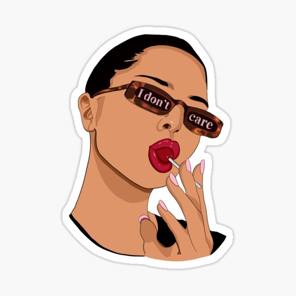 "I Don't Care" Sticker by ExplainedSimply | Redbubble
