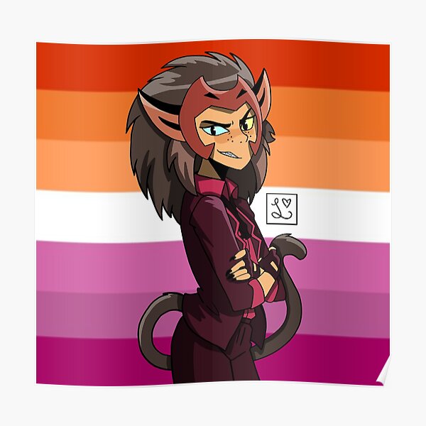"Catra Lesbian Flag" Poster for Sale by Ironic-Mint | Redbubble