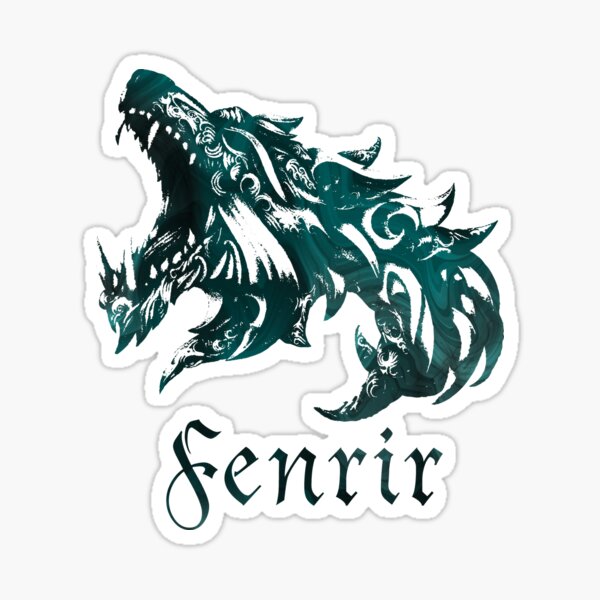 "Fenrir" Sticker for Sale by Hedgeh0g | Redbubble