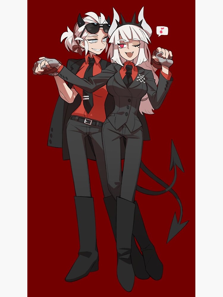 "Helltaker Justice x Lucifer" Sticker for Sale by StrayD0g | Redbubble