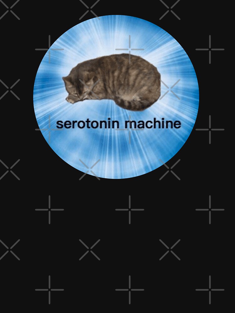 "Serotonin Machine Cat " T-shirt for Sale by GiltchHorror | Redbubble ...