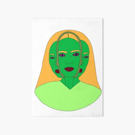 "alien/zombie split face" Art Board Print for Sale by Aprilllclark ...