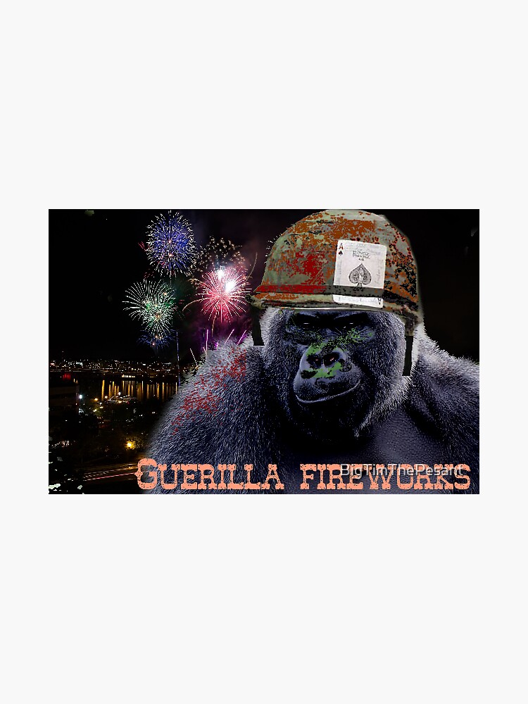 "Guerilla Fireworks" Sticker for Sale by BigTimThePesant | Redbubble