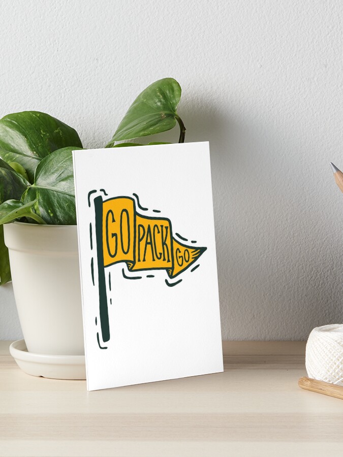 "Go Pack Go Flag" Art Board Print for Sale by oliviabergh | Redbubble