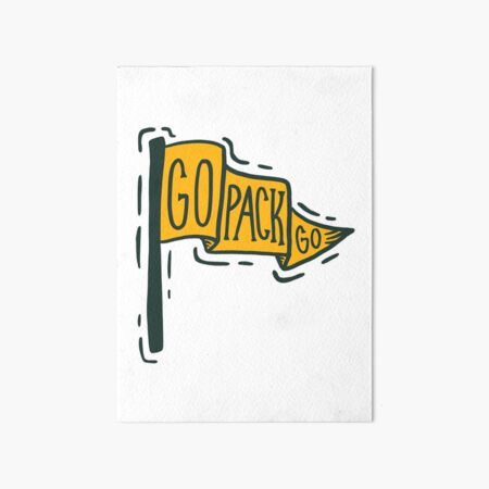 "Go Pack Go Flag" Art Board Print for Sale by oliviabergh | Redbubble