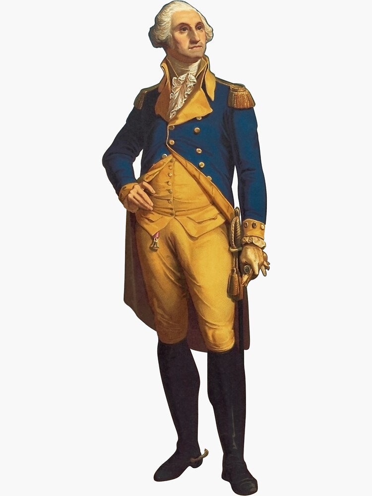 "George Washington - Military Portrait " Sticker for Sale by ...