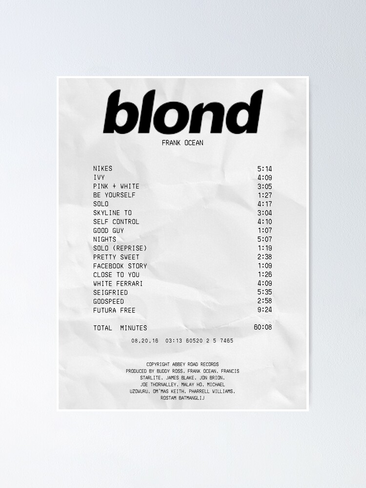 "album receipt" Poster for Sale by jennagardnerr | Redbubble