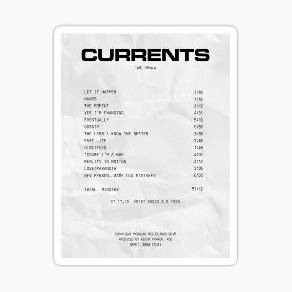 "album receipt" Sticker for Sale by jennagardnerr | Redbubble