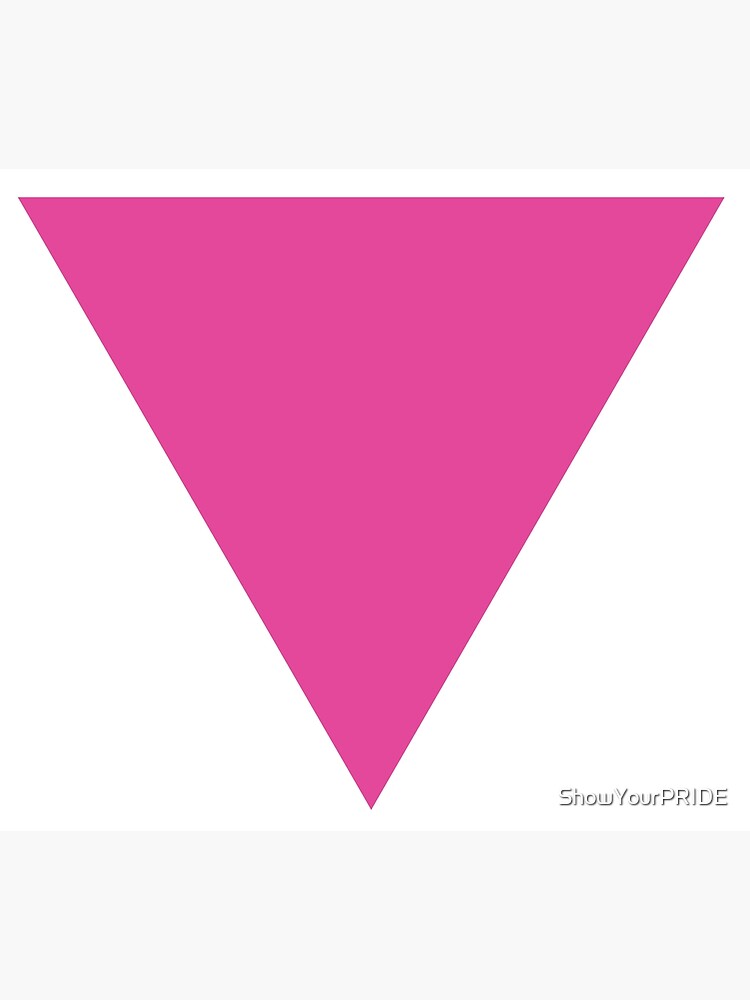 "Gay Pride - Pink Triangle on White" Poster by ShowYourPRIDE | Redbubble