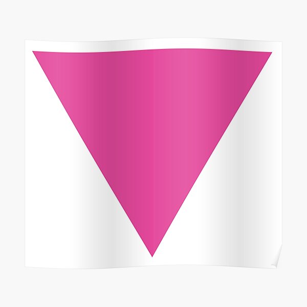 "Gay Pride - Pink Triangle on White" Poster by ShowYourPRIDE | Redbubble