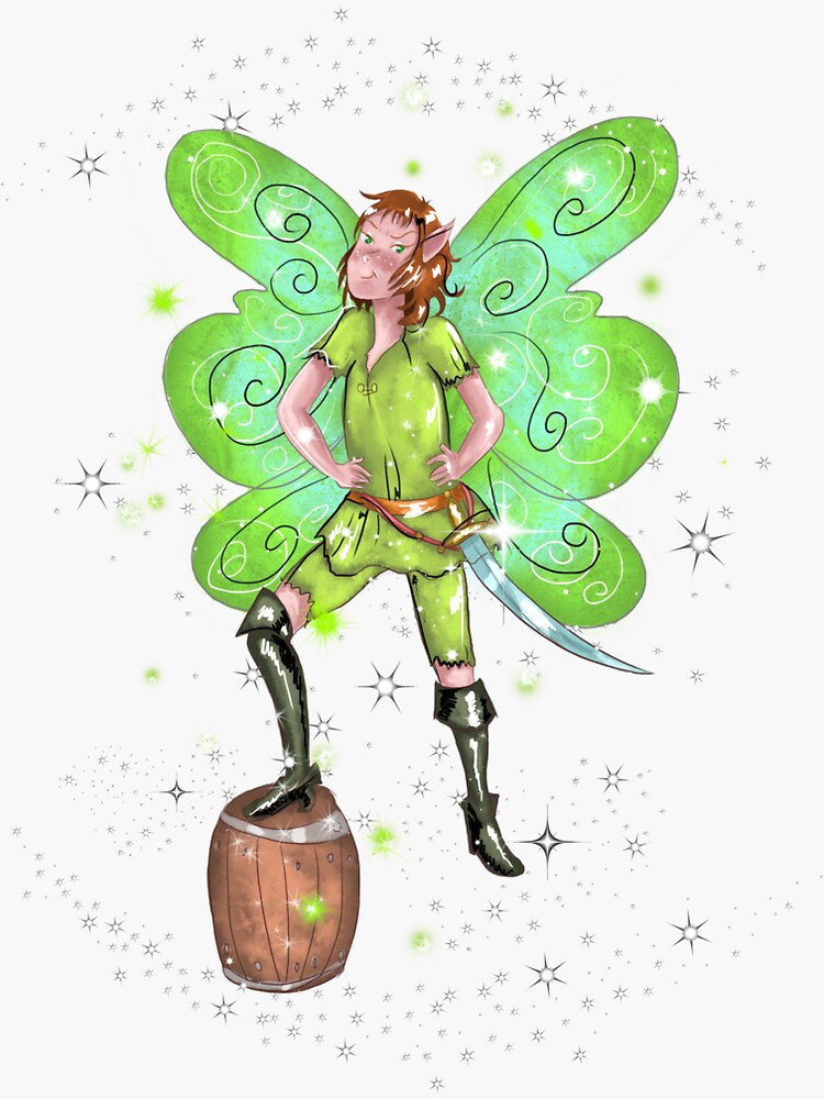 "Puppa The Pirate Fairy™" Sticker for Sale by TeelieTurner | Redbubble