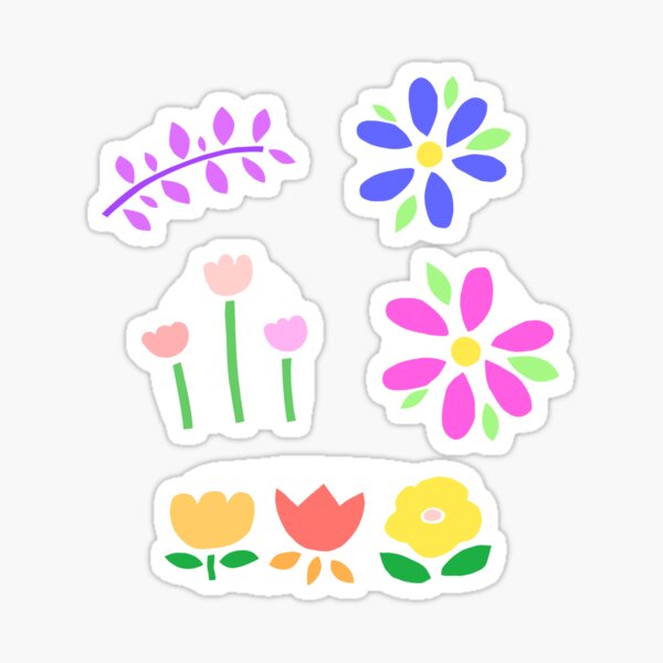 "cute mini flower pack" Sticker for Sale by DoodleJulie | Redbubble