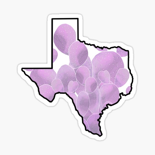"Texas Cacti Inverted " Sticker by kpkaska | Redbubble