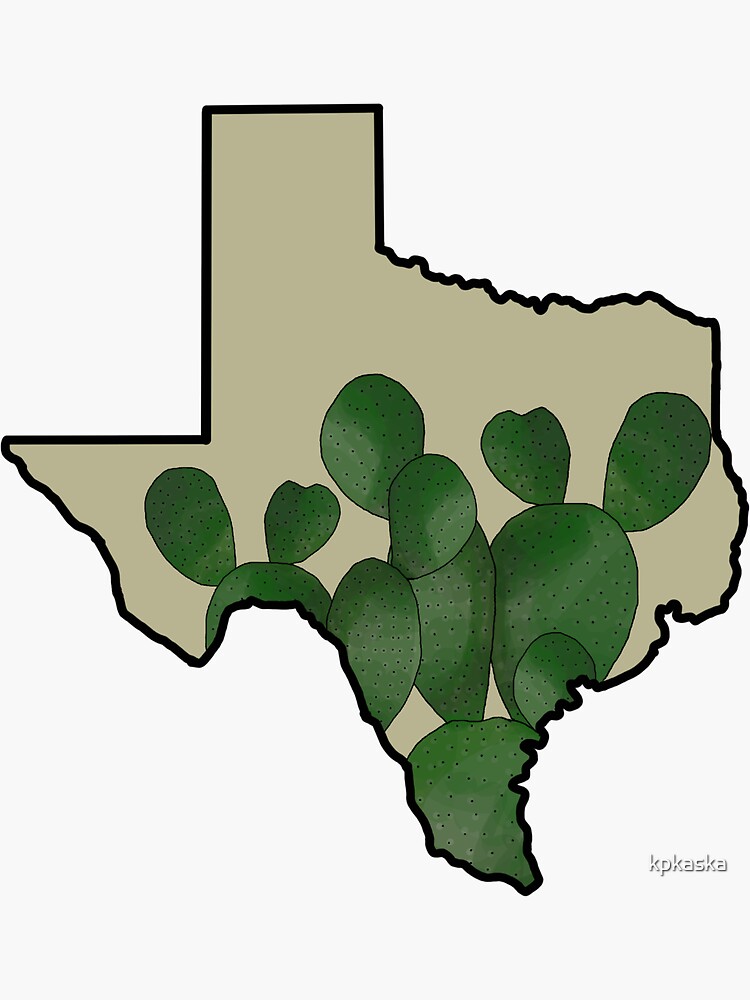 "Texas Cacti" Sticker by kpkaska | Redbubble