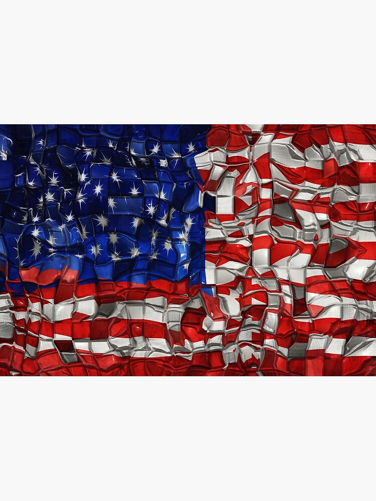 "American Flag in Blocks" Framed Art Print for Sale by bloomingvine ...