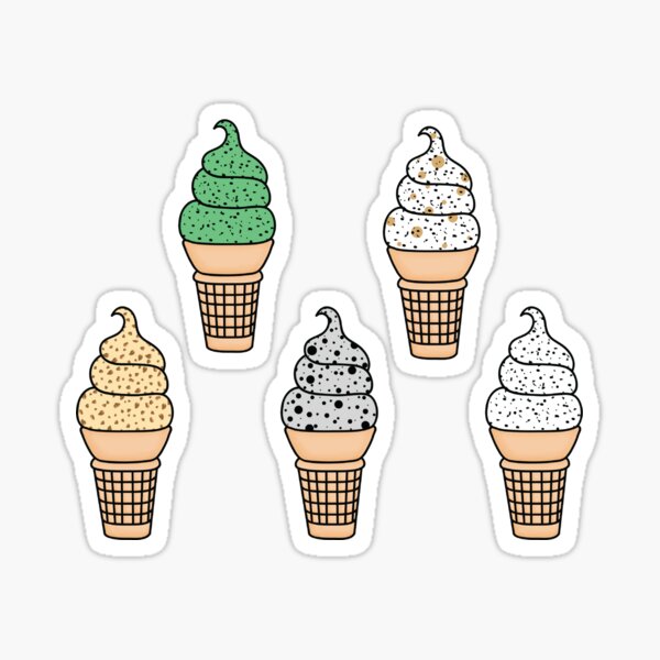 "Ice Cream with mix in Stickers" Sticker for Sale by PLLDesigns | Redbubble